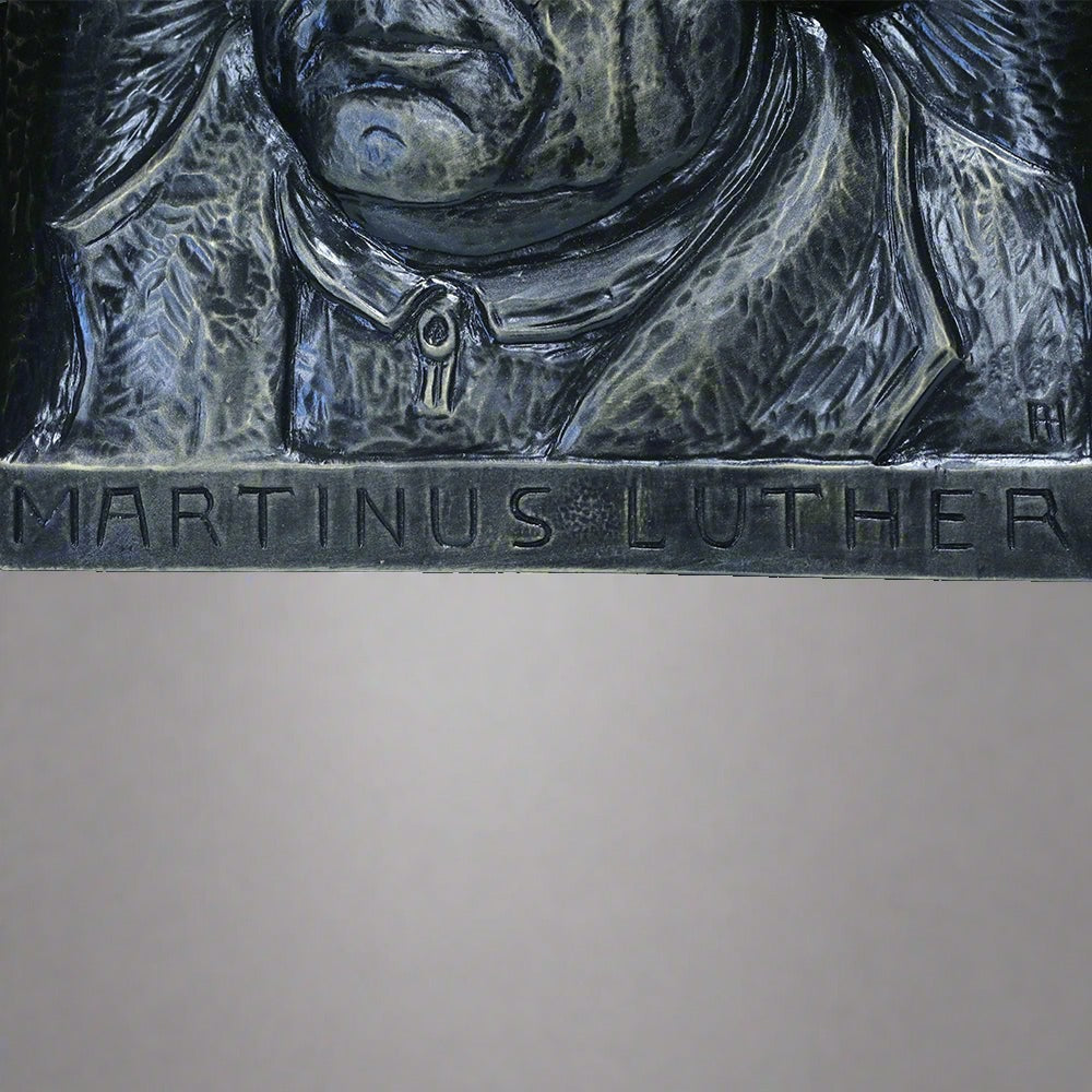 Martin Luther - Woodcut-Style Portrait - Biblical Heritage Exhibit