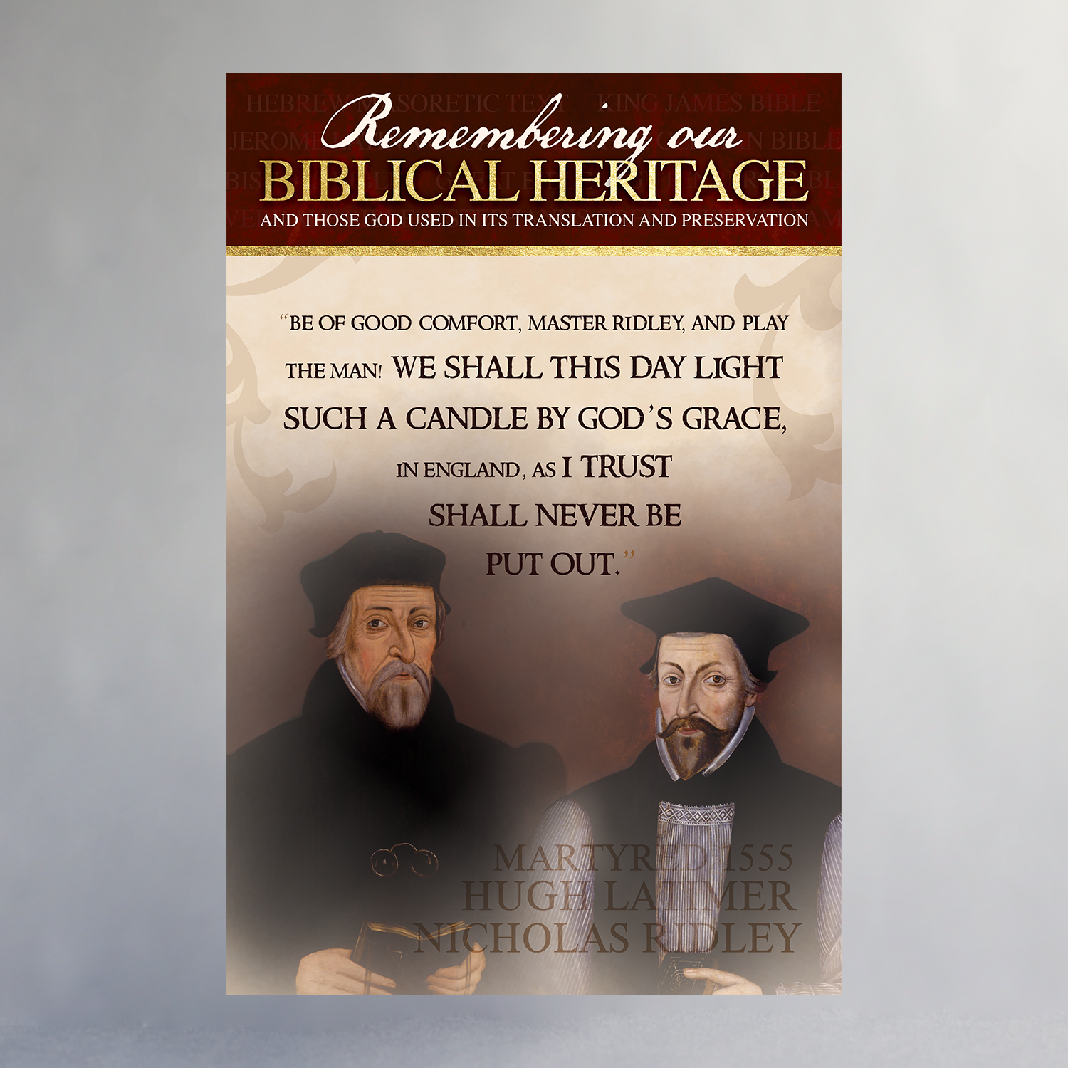 24" x 36" Biblical Heritage Poster Series - Hugh Latimer & Nicholas Ri ...