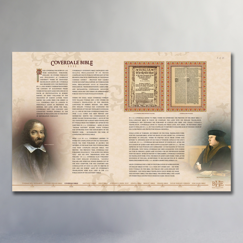 36” x 24” Portfolio Poster Series - Coverdale Bible - Biblical Heritage ...
